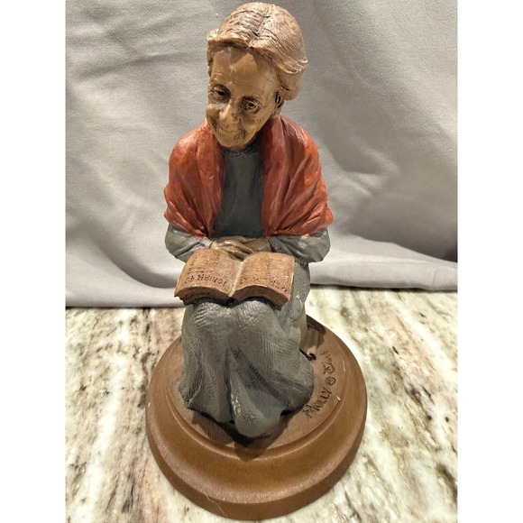Molly & Clark | Art | Molly 195 1987 Old Woman Reading Book Figurine ...
